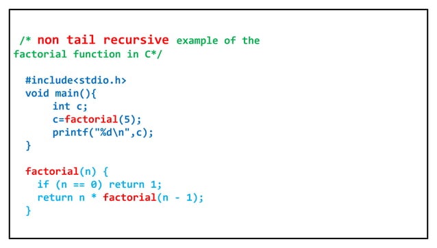 Tail Recursion in data structure | PPT
