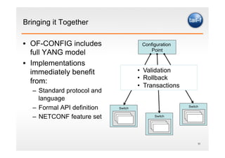 Tail-f Webinar OpenFlow Switch Management Using NETCONF and YANG | PDF