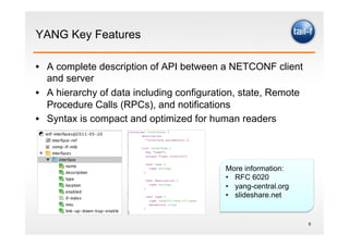 Tail-f Webinar OpenFlow Switch Management Using NETCONF and YANG | PDF