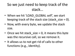 TCO in Python via bytecode manipulation. | PPT