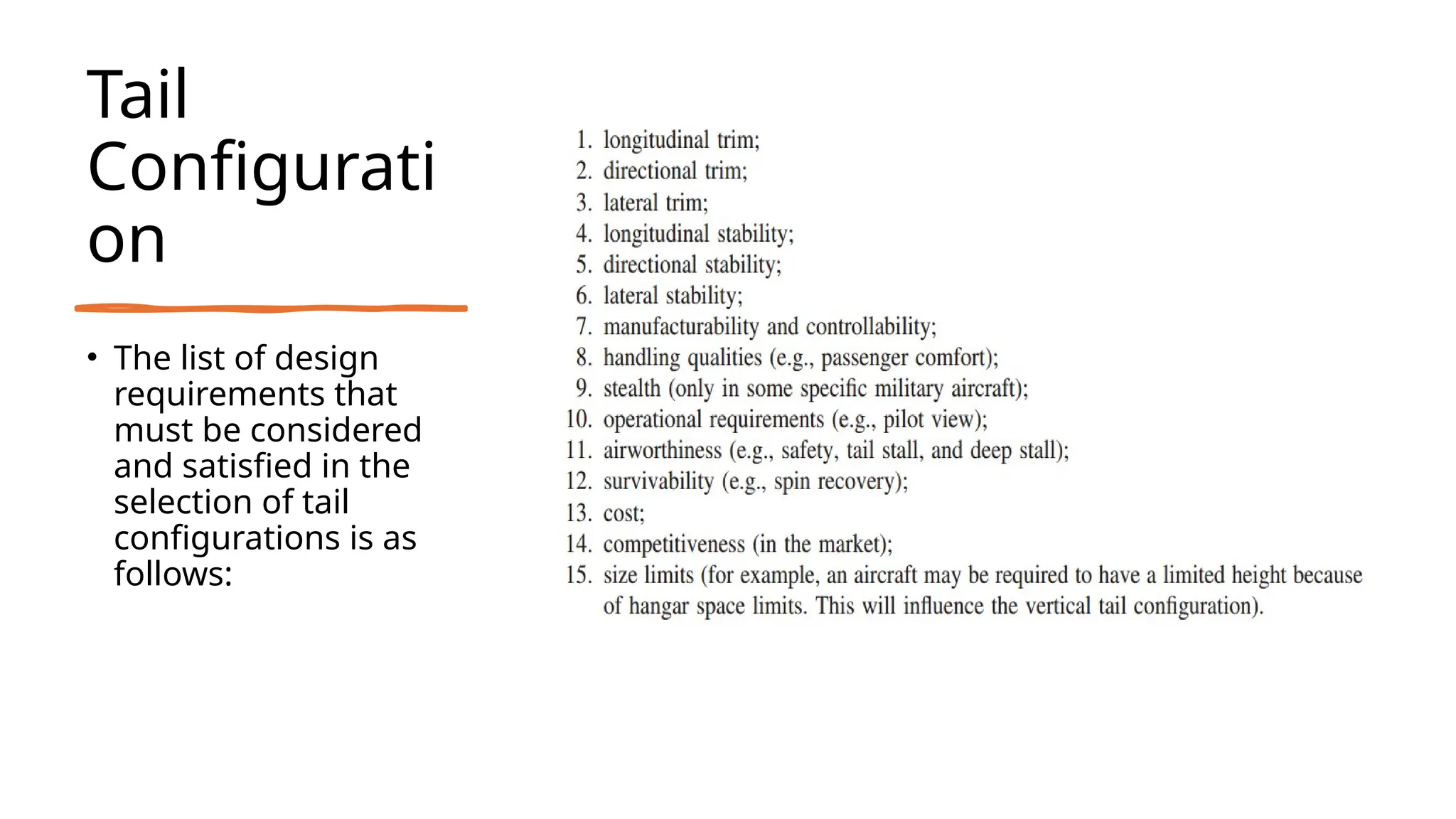 TAIL DESIGN AND ITS CONFIGURATION TYPES | PPTX
