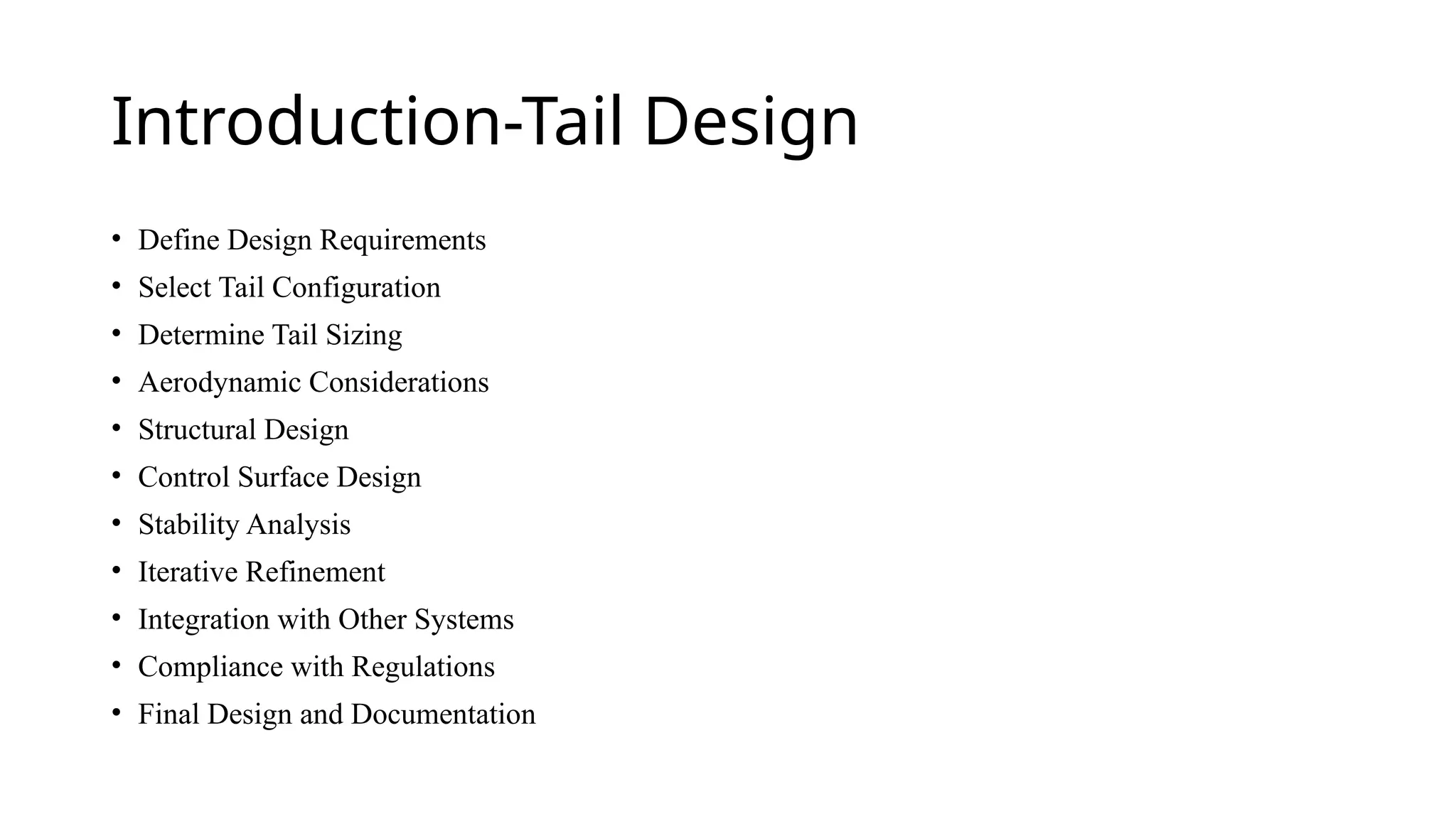 TAIL DESIGN AND ITS CONFIGURATION TYPES | PPTX