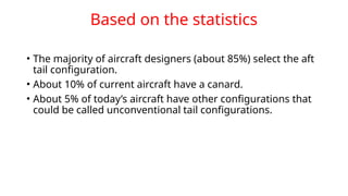 TAIL DESIGN AND ITS CONFIGURATION TYPES | PPTX