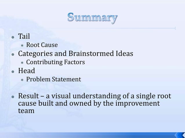 Tailed Fishbone for Premortem | PPTX