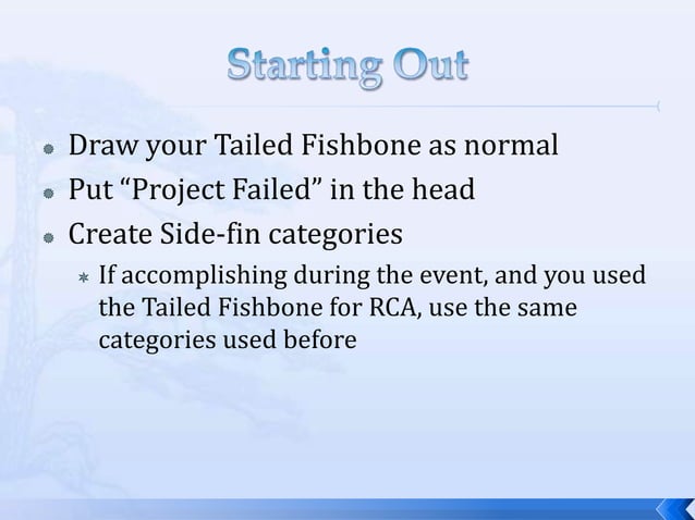 Tailed Fishbone for Premortem | PPTX