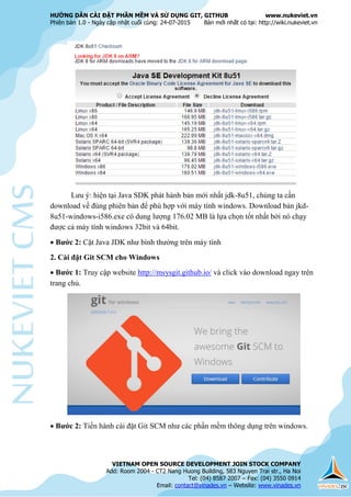 Hướng dẫn cài đặt & sử dụng git, github | PDF