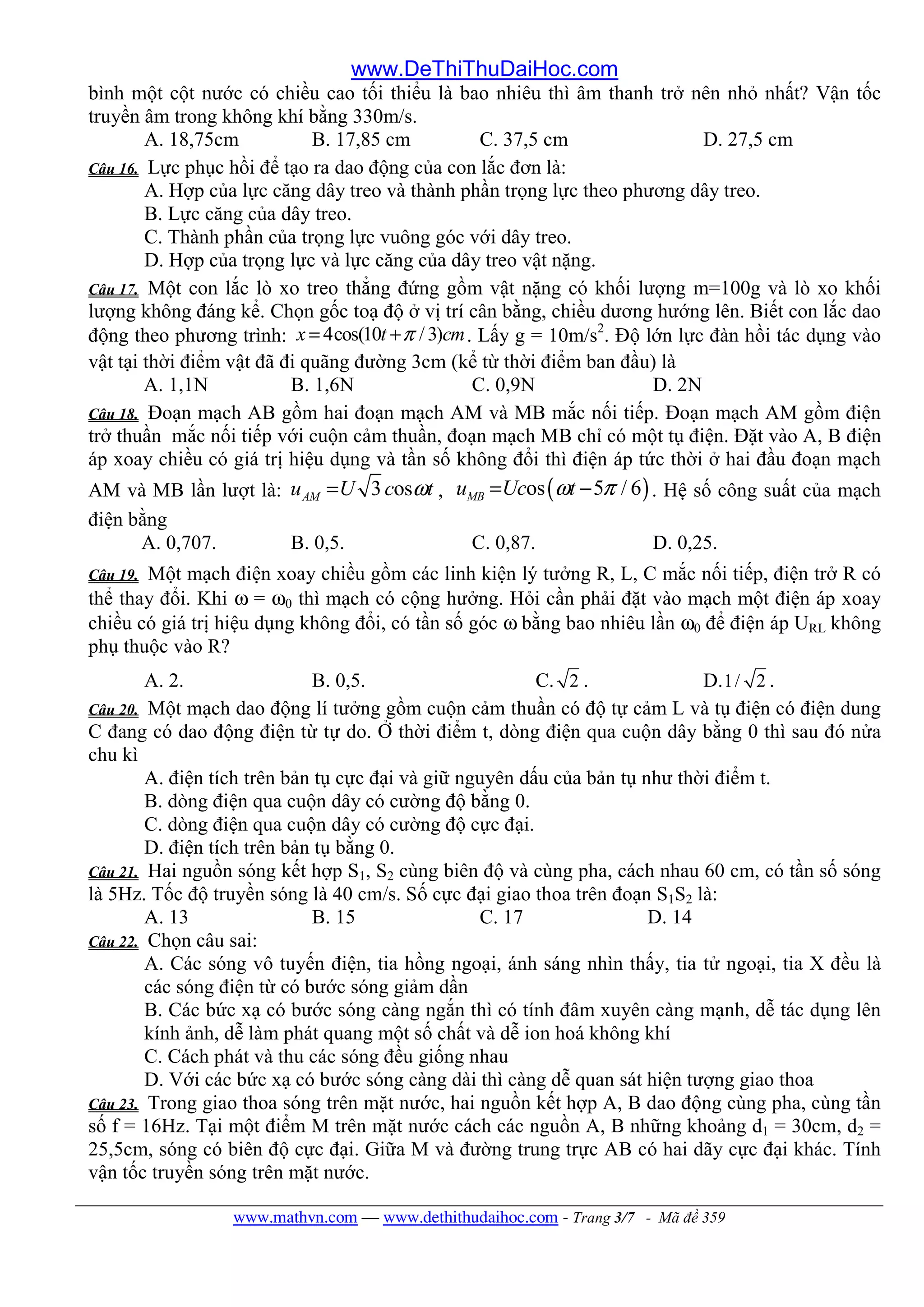 Tailieu.vncty.com de thi thu chuyen nguyen trai - hai duong | PDF