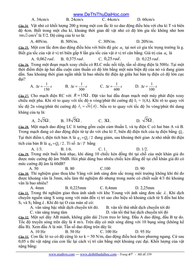 Tailieu.vncty.com de thi thu chuyen nguyen trai - hai duong | PDF