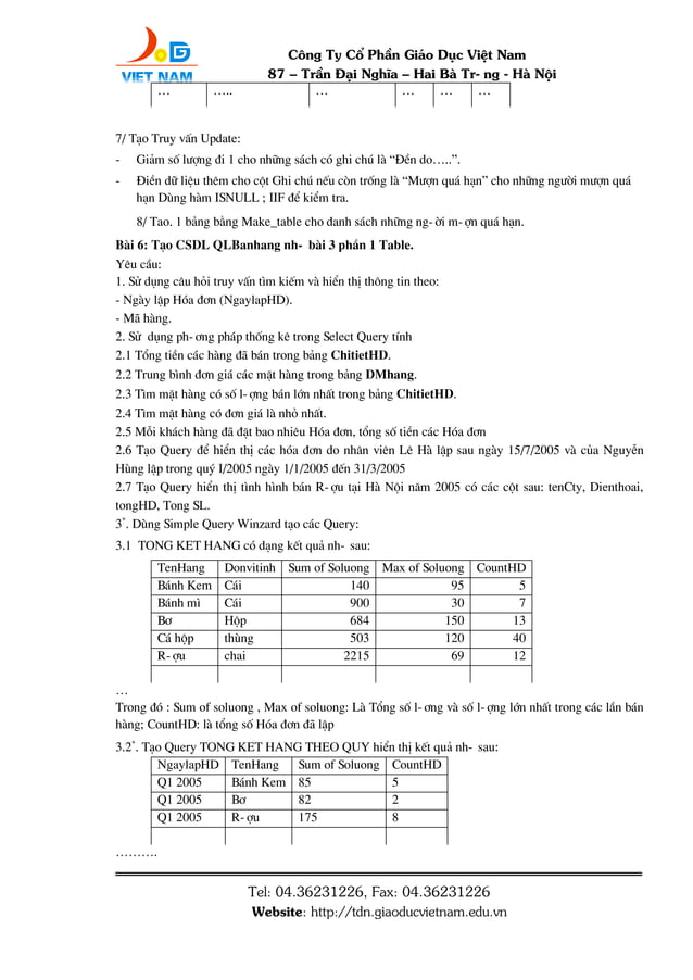 Tailieu.vncty.com lap trinh access 2008 | PDF