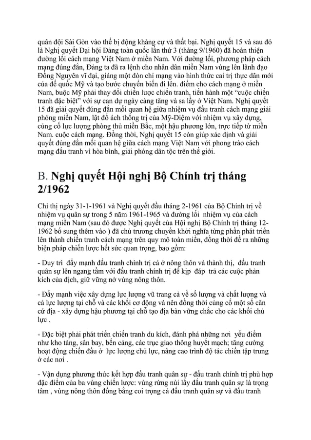 1. Nội dung đường lối kháng chiến chống Mỹ , cứu nước ( Đại hội III năm 1960 của Đảng ) . 2 ...