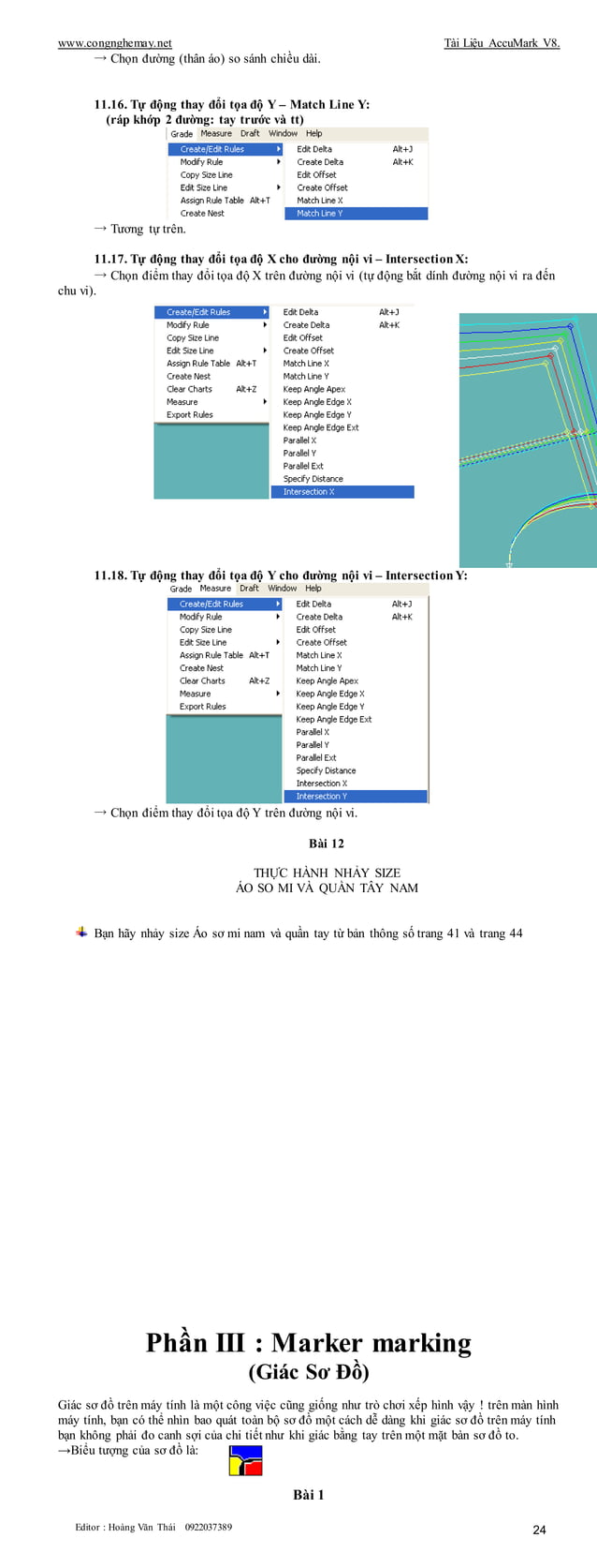 TÀI LIỆU ACCUMARK V8 – Thiết kế rập, nhảy size, giác sơ đồ | DOC