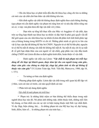 Tai lieu doc them chương 2 Triết học mác- lênin | PDF