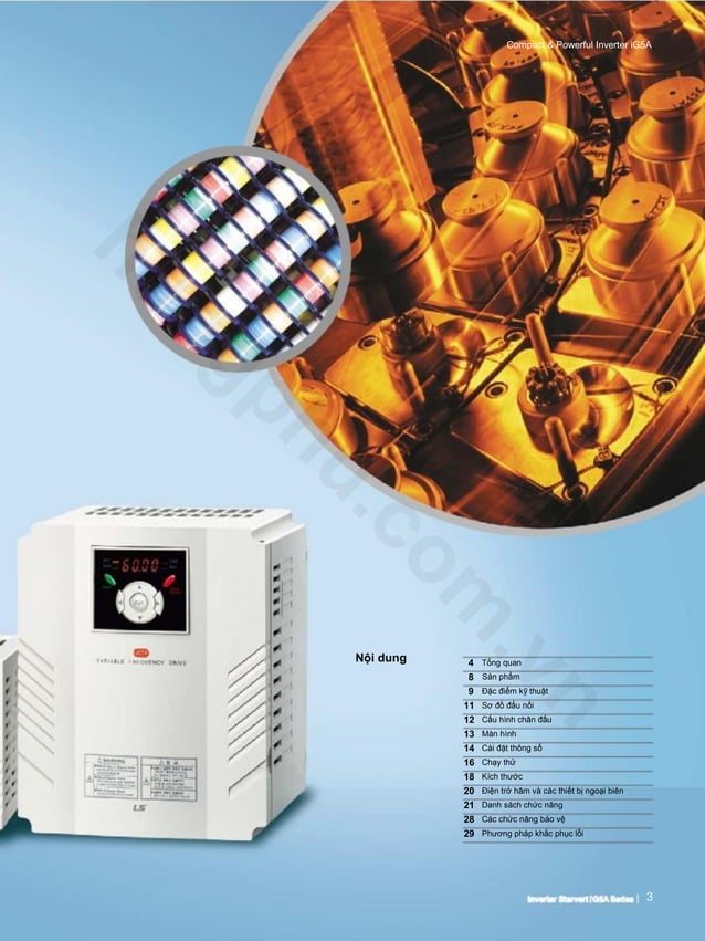 Tài liệu hướng dẫn cài đặt biến tần iG5A - tiếng Việt P.1 - hungphu.com.vn