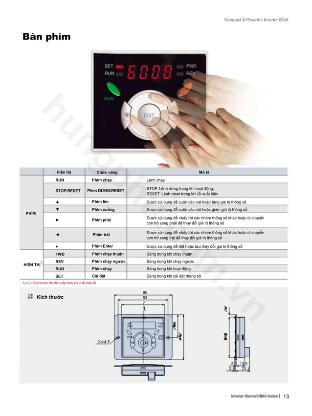 Tài liệu hướng dẫn cài đặt biến tần iG5A - tiếng Việt P.2 - hungphu.com.vn