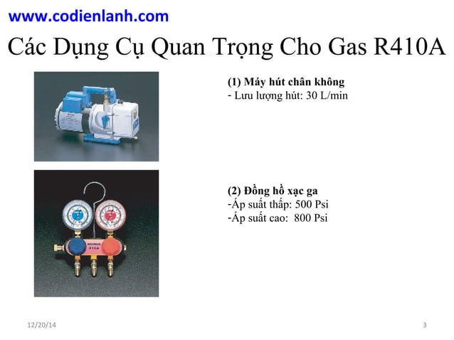 Công ty Cơ Điện Lạnh Tuổi Trẻ - Tài liệu hướng dẫn lắp đặt điều hòa không khí Gas R410a | PPT