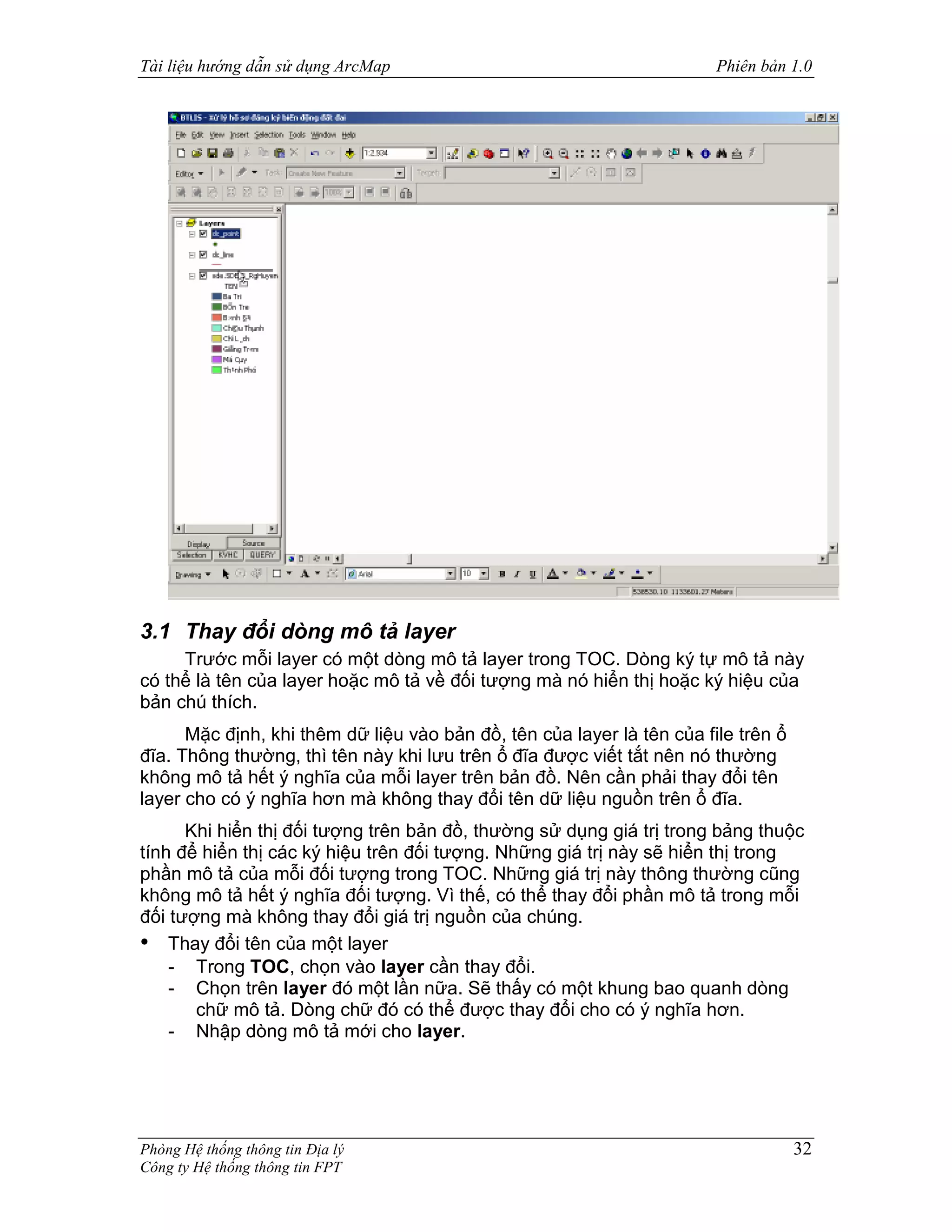 Hướng dẫn sử dụng phần mềm Arcgis Arcmap Destop | PDF
