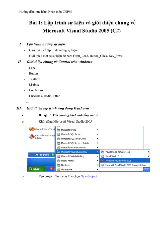Tai lieu huong_dan_tu_hoc_visual_studio2010 | PDF