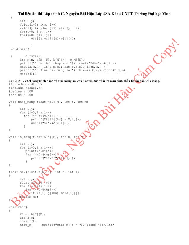 Tai lieu lap trinh vc++ day du | PDF