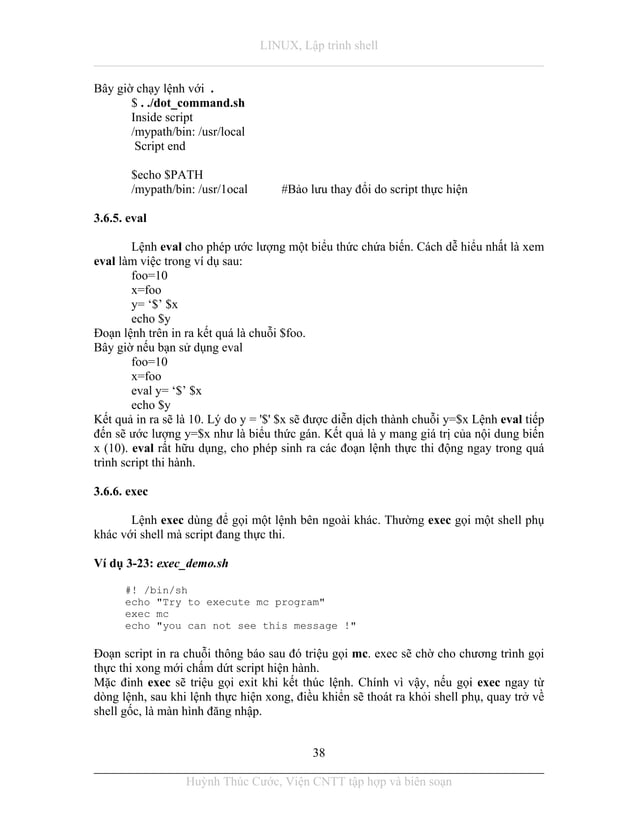 Tai lieu lap trinh shell linux unix | PDF