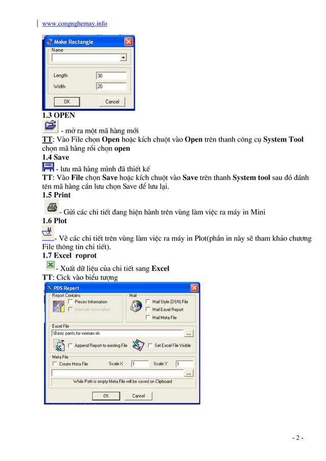 Tai Lieu Huong Dan Su Dung Optitex PDS Thiet Ke Thoi Trang | PDF