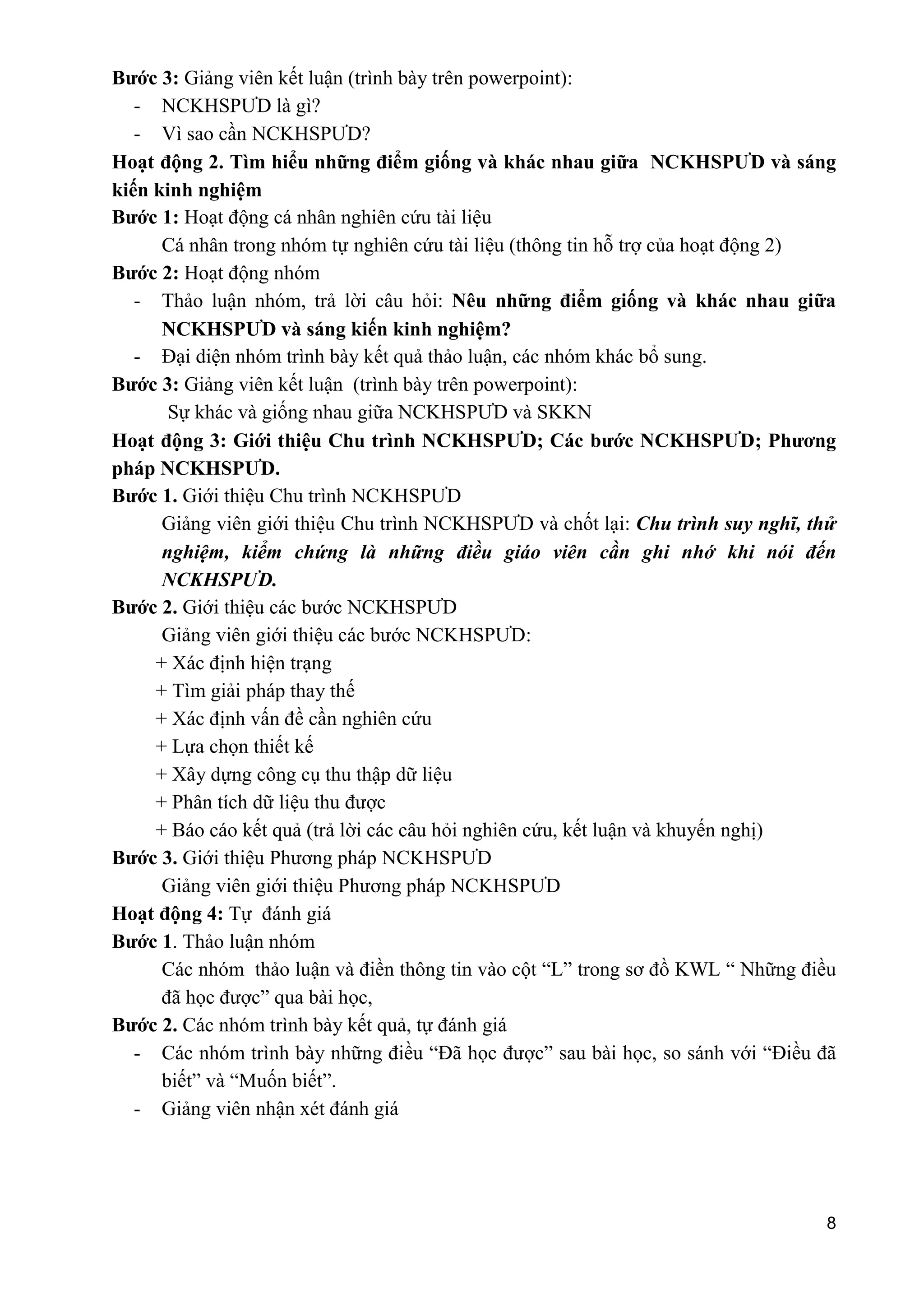 Tài liệu tập huấn NCKH SP ứng dụng | PDF