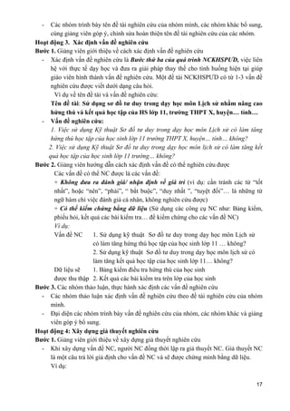 Tài liệu tập huấn NCKH SP ứng dụng | PDF