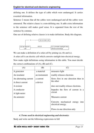 English for Electric and Electronic Engineering | PDF