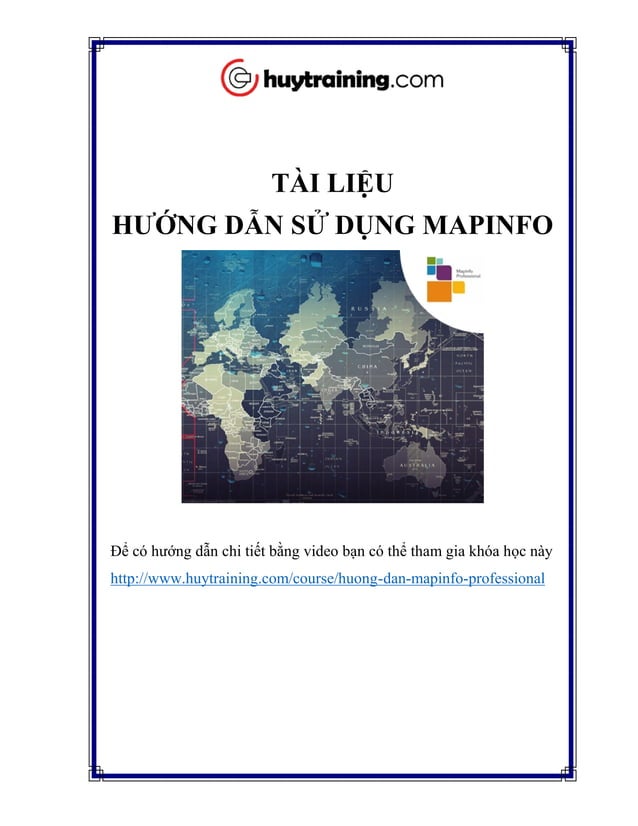 Tài liệu Tiếng Việt Hướng dẫn Mapinfo | PDF