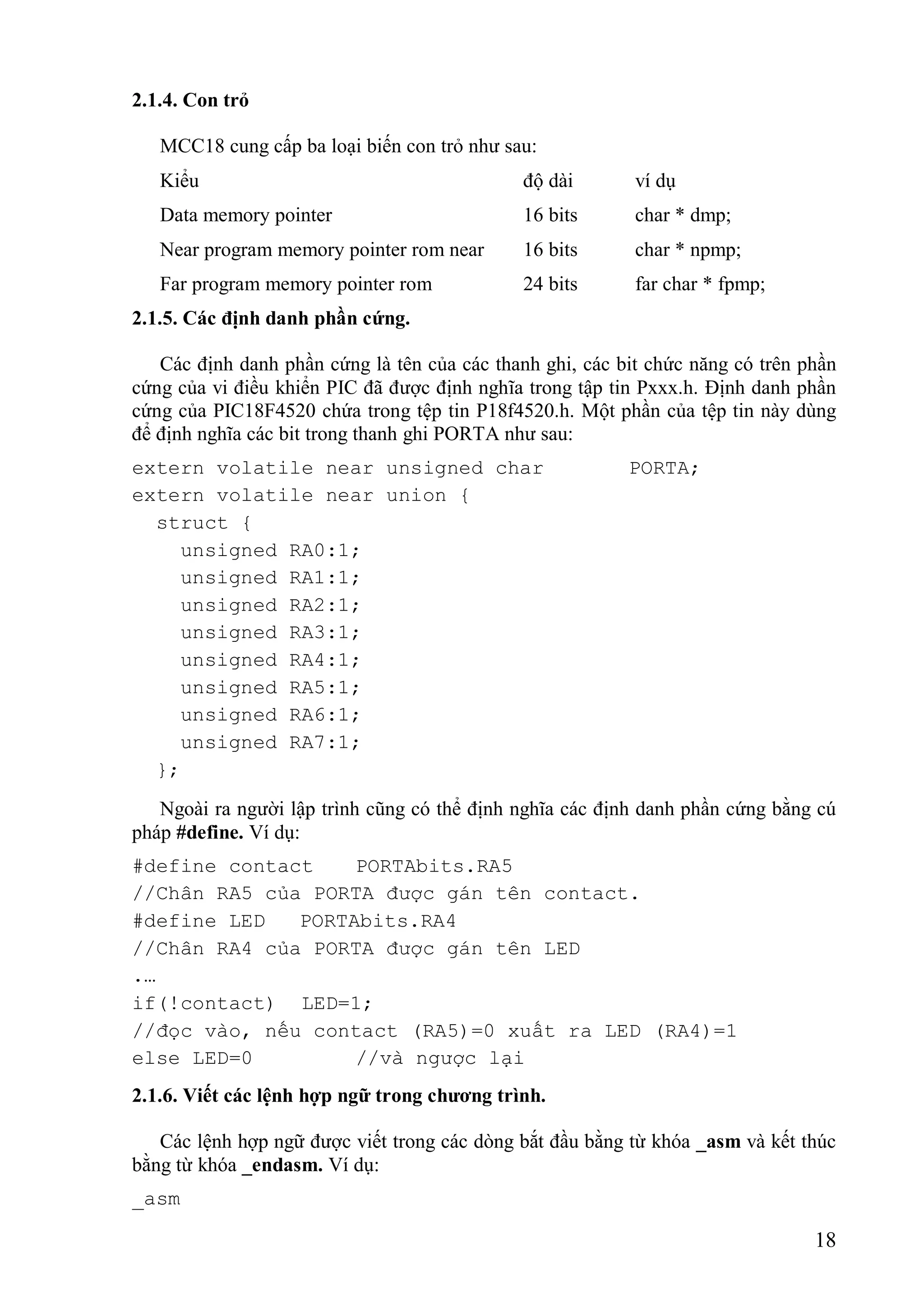 Tai lieu tra_cuu_pic 18f4520 | PDF