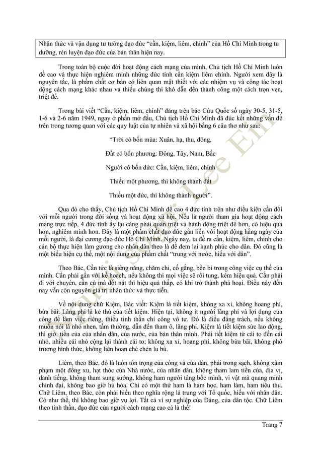 Tài liệu Tư tưởng Hồ Chí Minh trường Đại học Sư phạm TPHCM | PDF