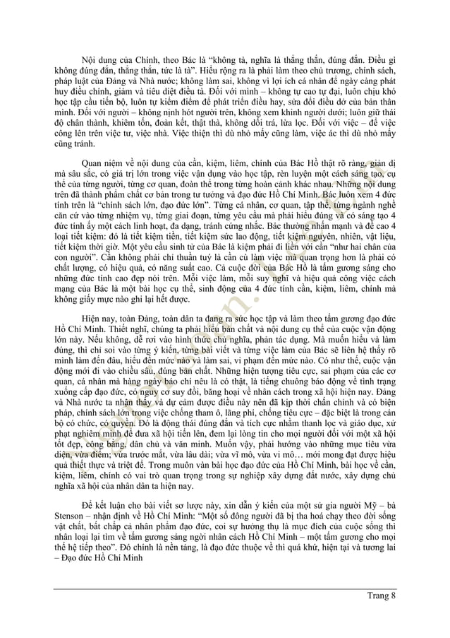 Tài liệu Tư tưởng Hồ Chí Minh trường Đại học Sư phạm TPHCM | PDF