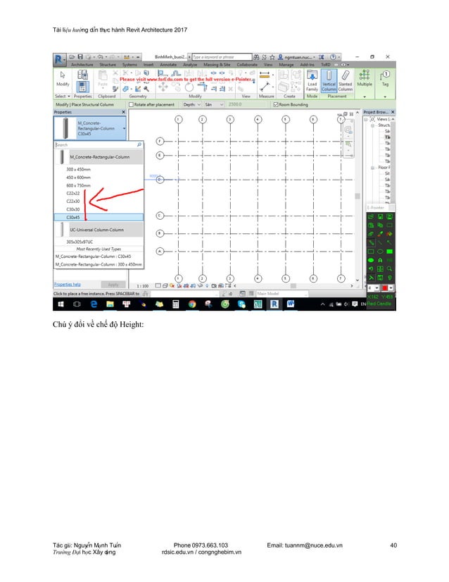 Tài liệu tự học Revit Architecture phần 1 | PDF