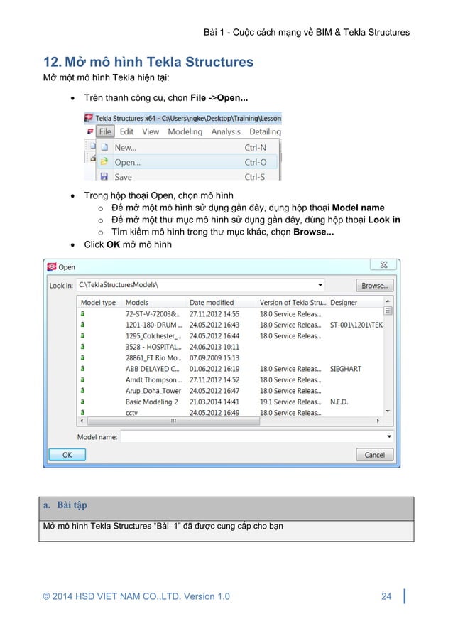 Tài liệu tự học Tekla Structure | PDF