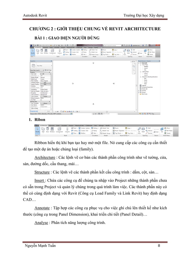 Tài liệu Revit cơ bản - ĐHXD | PDF