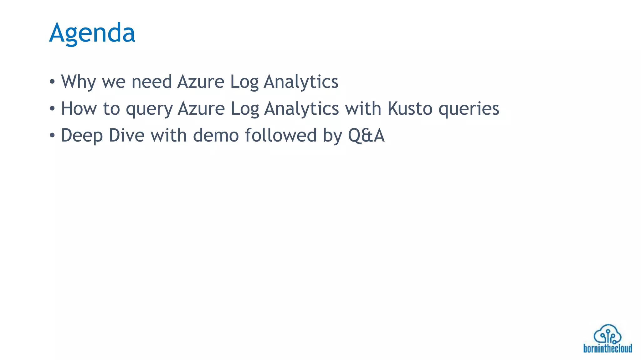 Tailor Azure Log Analytics With Kusto Queries Pptx Databases Computer Software And
