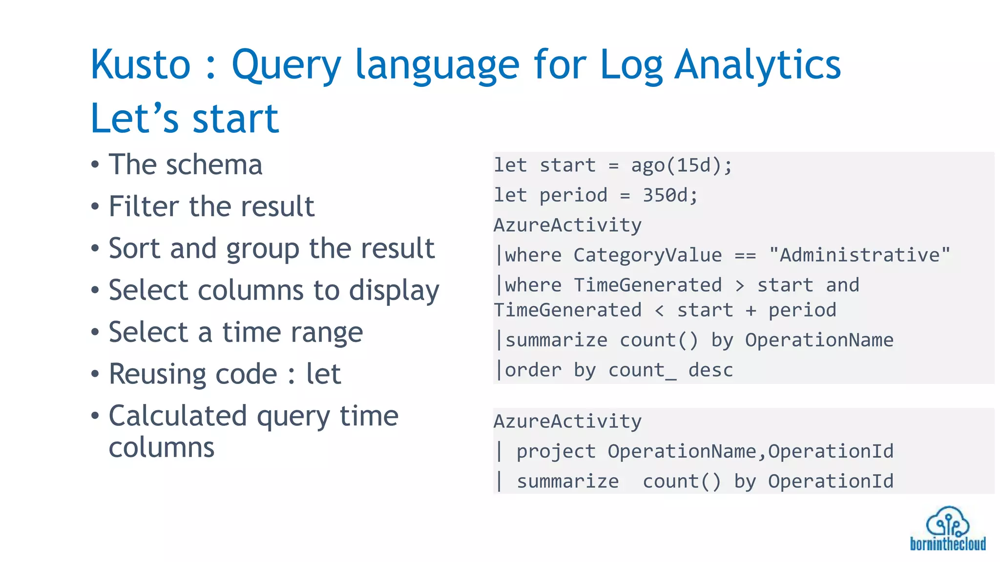 Tailor Azure Log Analytics With Kusto Queries Pptx Databases Computer Software And