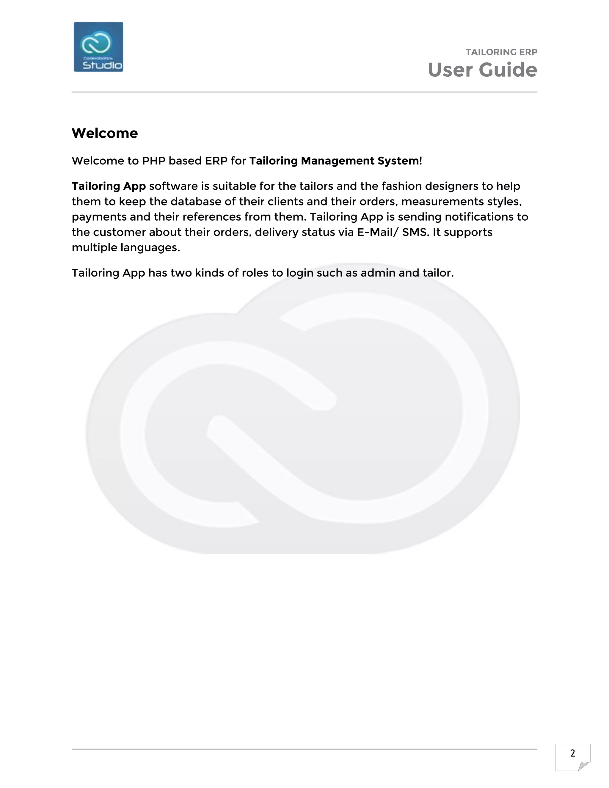 Tailor Management System | PDF