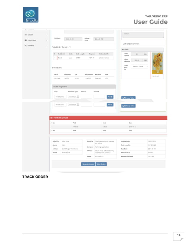 Tailor Management System | PDF