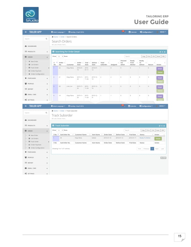 Tailor Management System | PDF