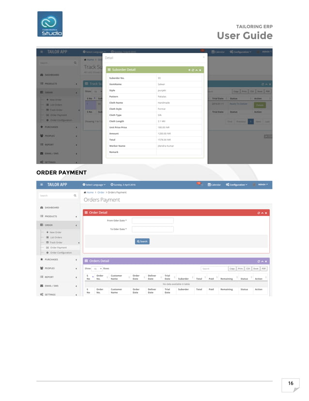 Tailor Management System | PDF