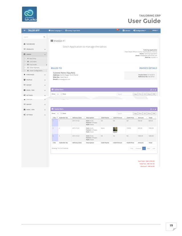 Tailor Management System | PDF