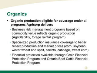 Tailoring Business Risk Management to Organic﻿ | PPTX