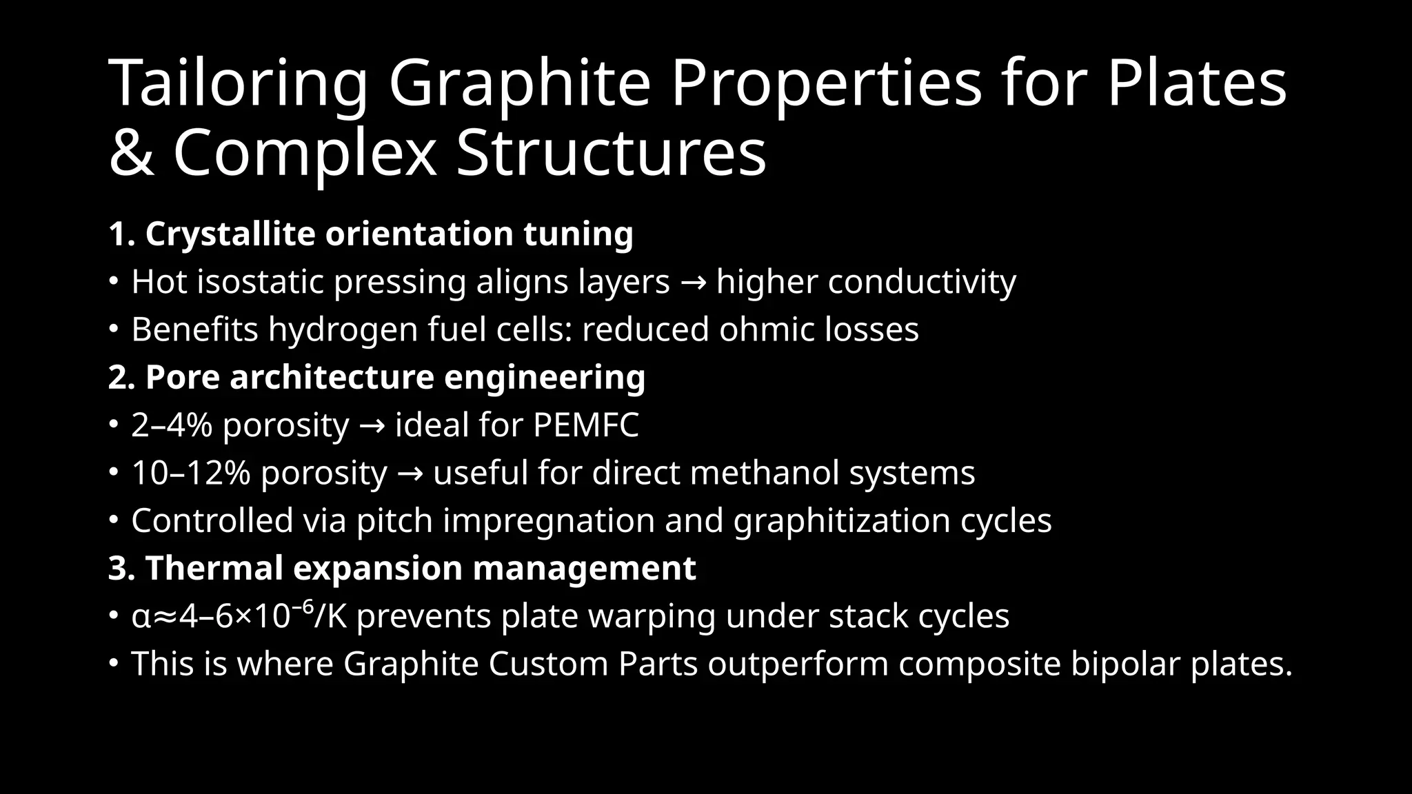 Tailoring Graphite for Battery & Fuel Cell Applications From Plates to ...