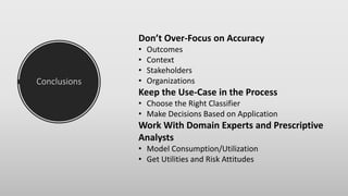 Tailoring machine learning practices to support prescriptive analytics | PPT