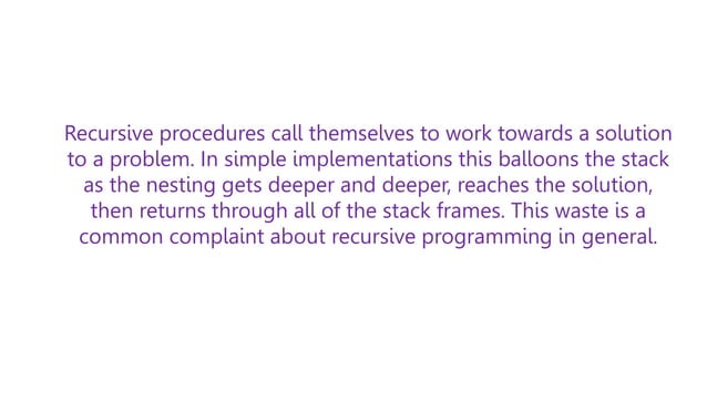 Tail recursion | PPTX