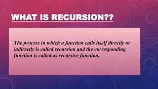 Tail recursion | PPT