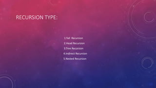 Tail recursion | PPTX