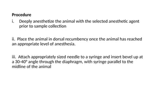 tail vein sampling.pptx clinical pharmacology | PPTX