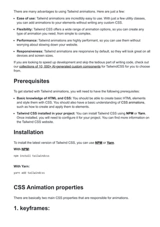 Tailwind Animation: How to Make Eye-Catching Websites | PDF