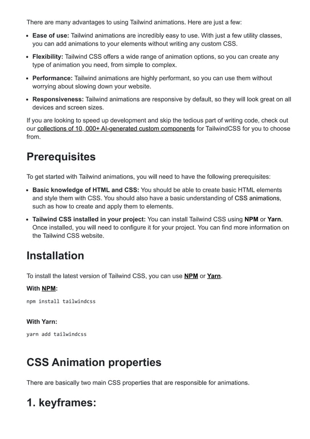 Tailwind Animation: How to Make Eye-Catching Websites | PDF